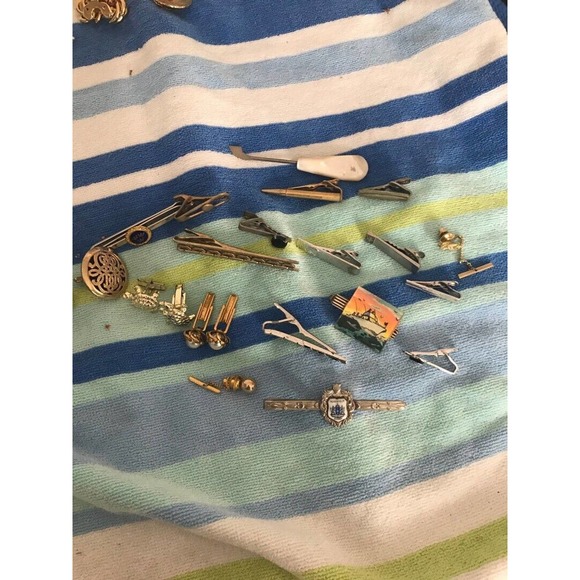unknown | Accessories | Lot Vintage Tie Tack Clips Cuff Link Pencil ...